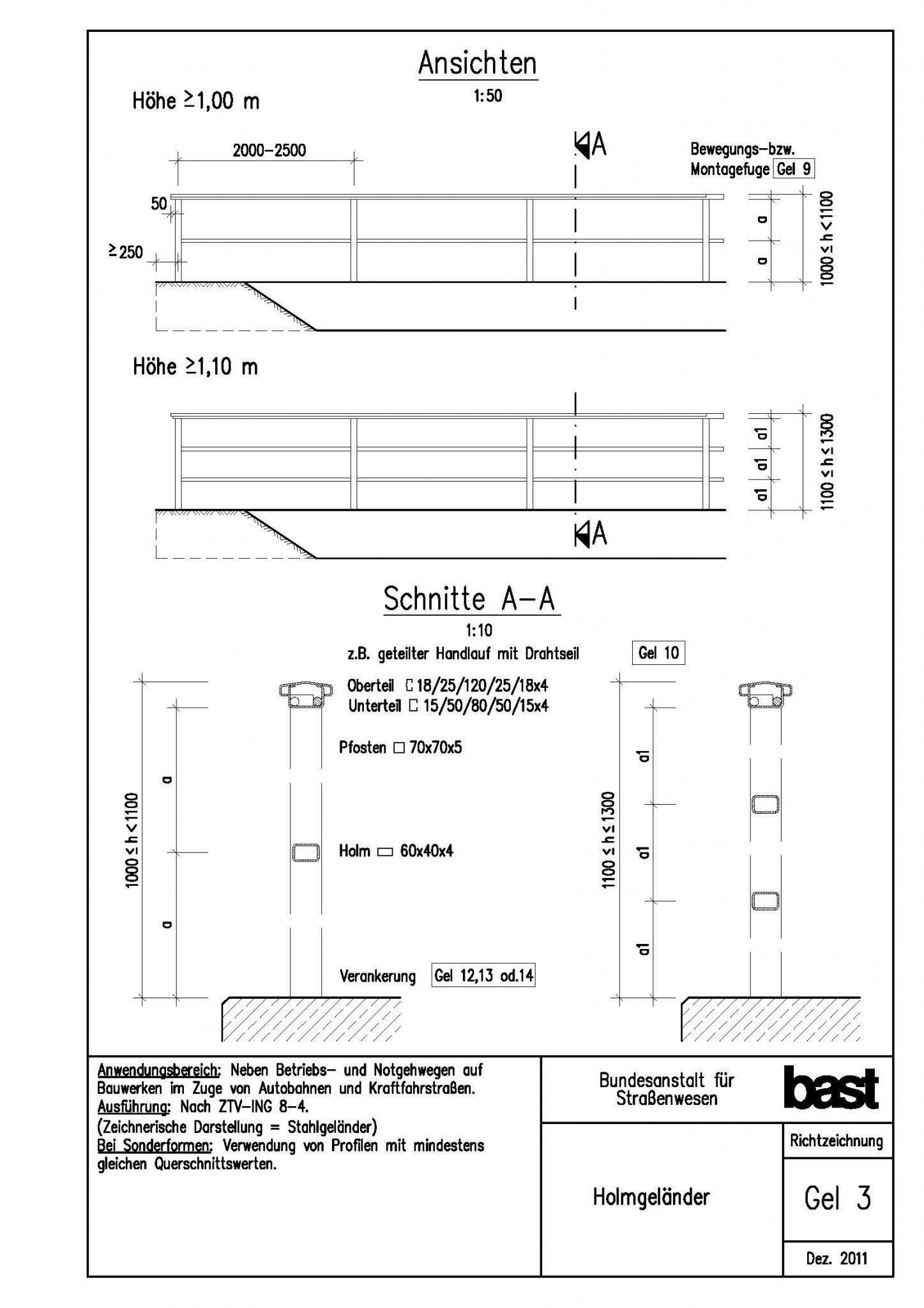 Geländer nach RiZ ING Gel - Schlosserei Metallbau Haupt
